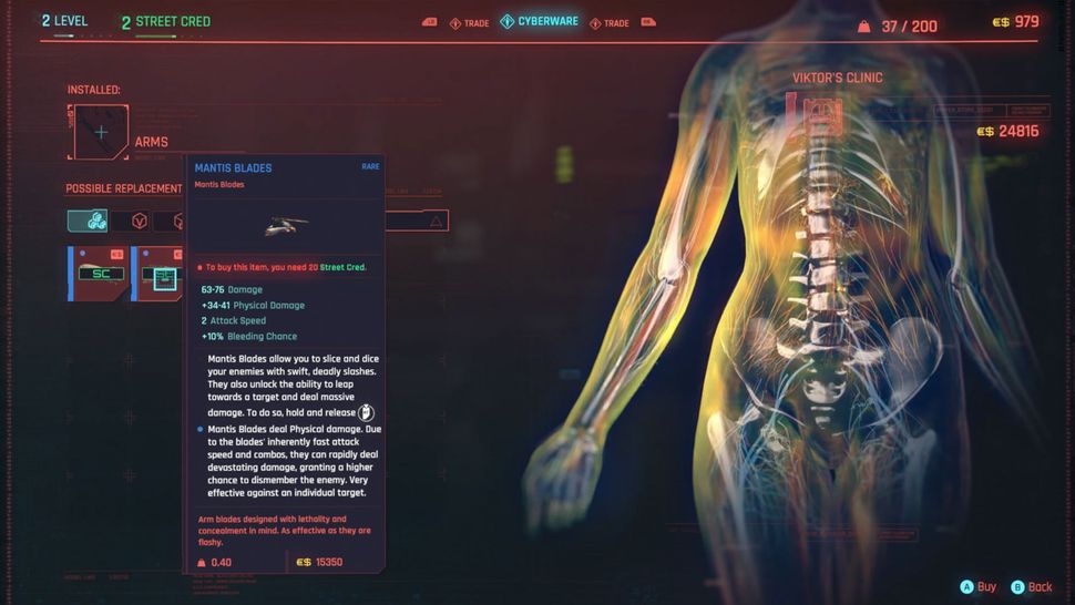 How to get Mantis Blades in Cyberpunk 2077 | GamesRadar+