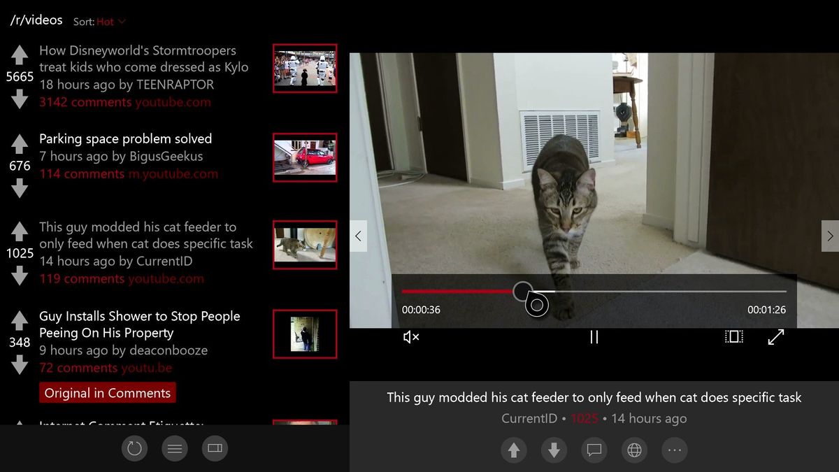 Hands on with Baconit for Xbox One, one of Windows 10's best Reddit ...