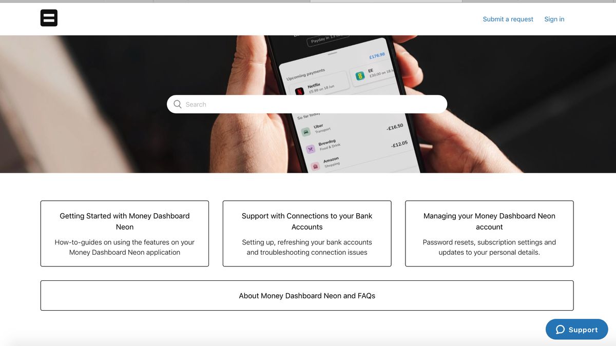 Money Dashboard Neon | TechRadar