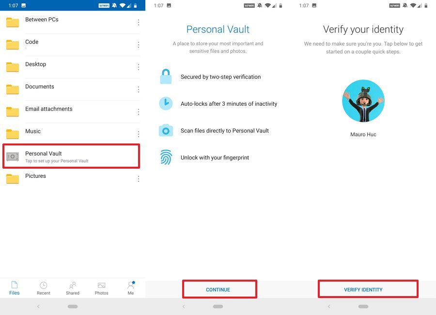 How to set up OneDrive Personal Vault storage on Windows 10 | Windows ...