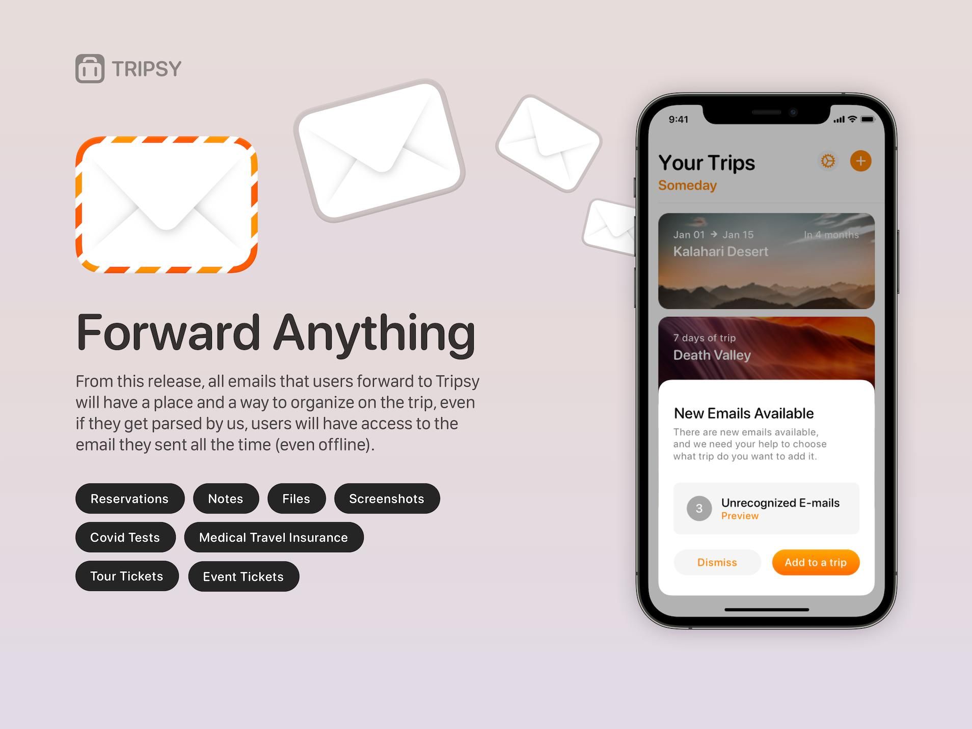 Tripsy 2.10 brings improved email handling and web-based itineraries ...