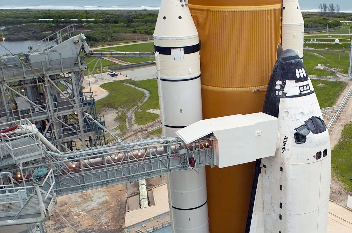 Historic Shuttle Access Arm Reaches Out to Public on Temporary Display ...