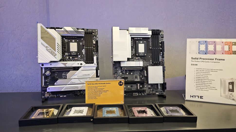 Hyte shows off new PC cooling toys, including new Thicc Q80 AIO — contact frames and magnetic ...