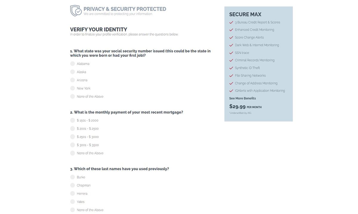 IdentityIQ Secure Max review | Tom's Guide