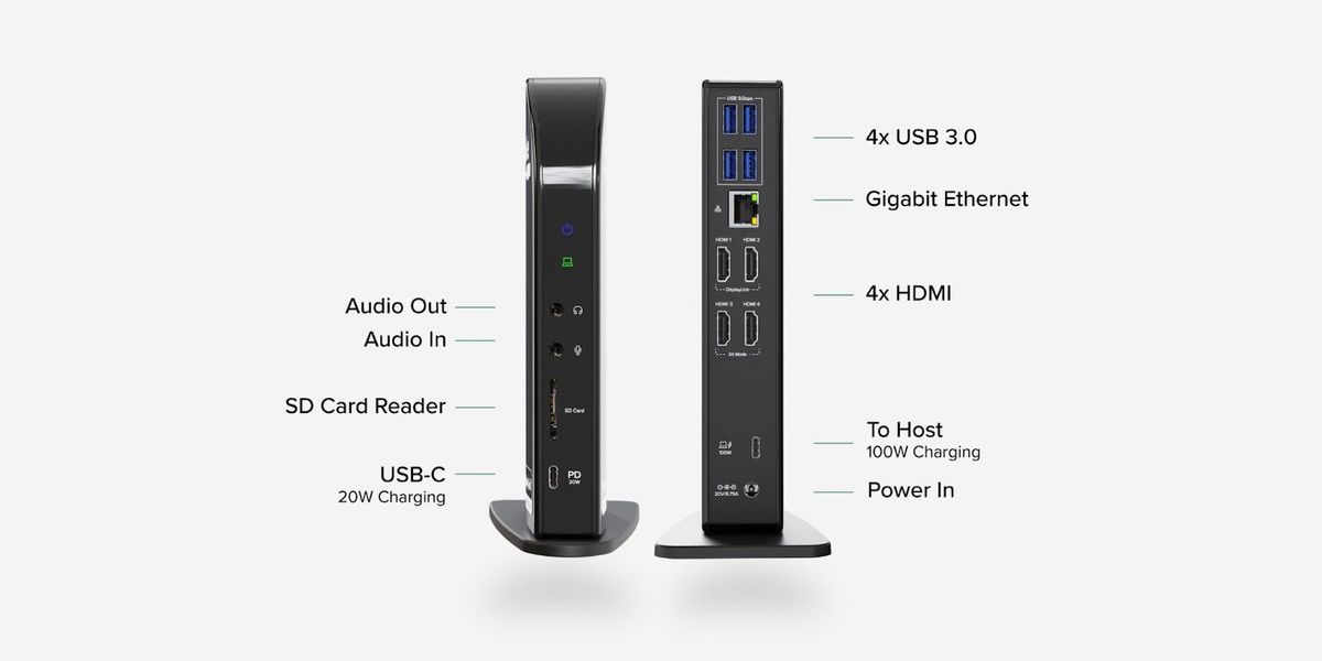 Plugable's new quad display docking station has all the ports you'll ...