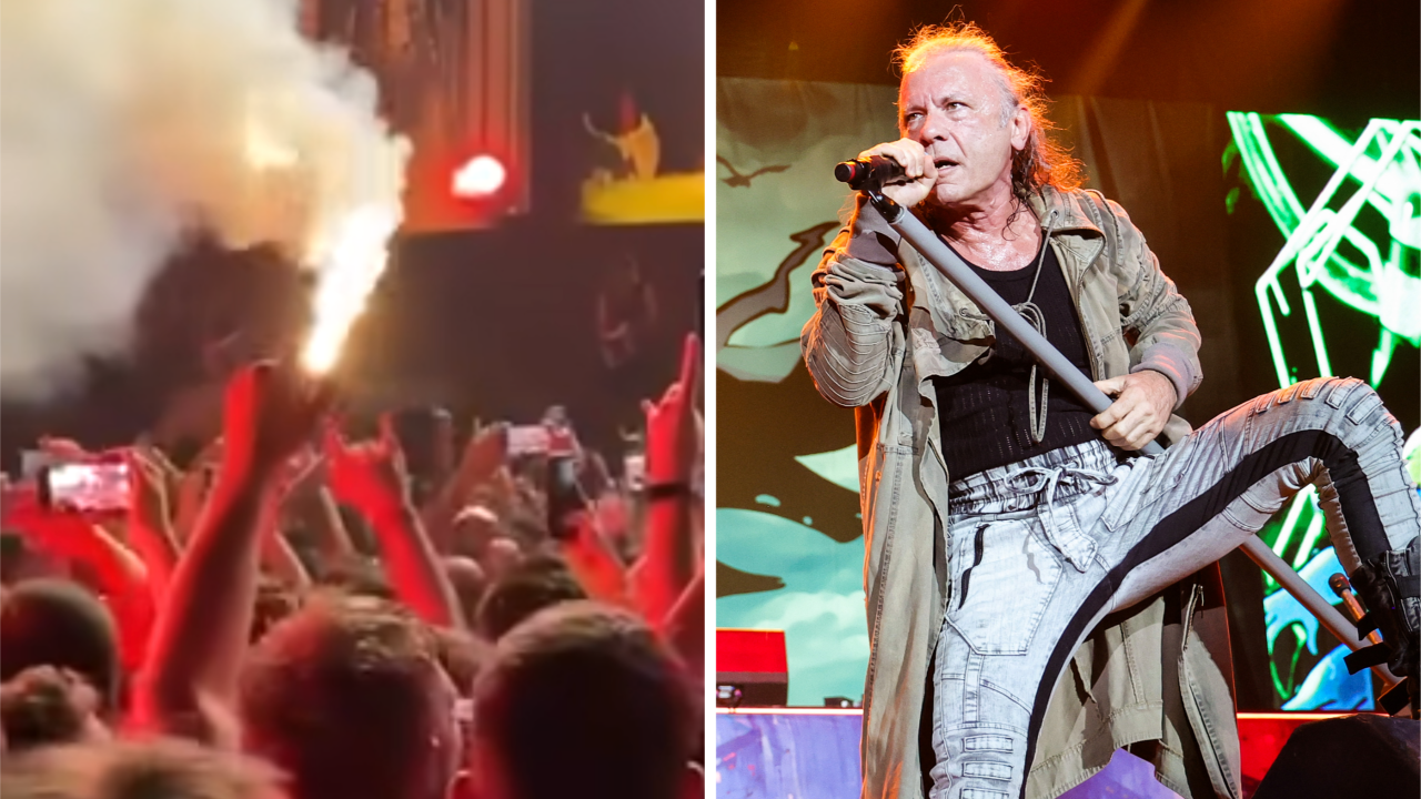 Bruce Dickinson admits he “lost his temper” when a fan lit a flare at ...