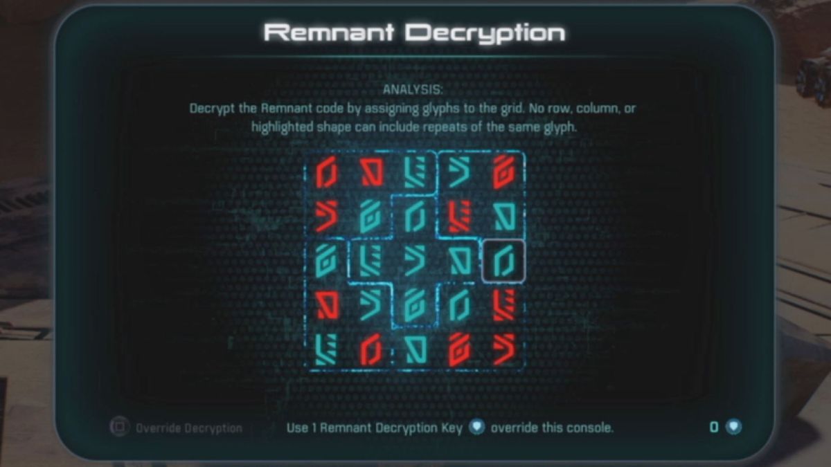 Mass Effect Andromeda Remnant Decryption glyph puzzle solutions guide ...