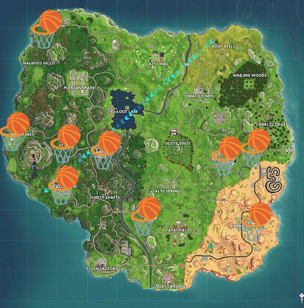 Fortnite: All 9 basketball hoop locations | PC Gamer