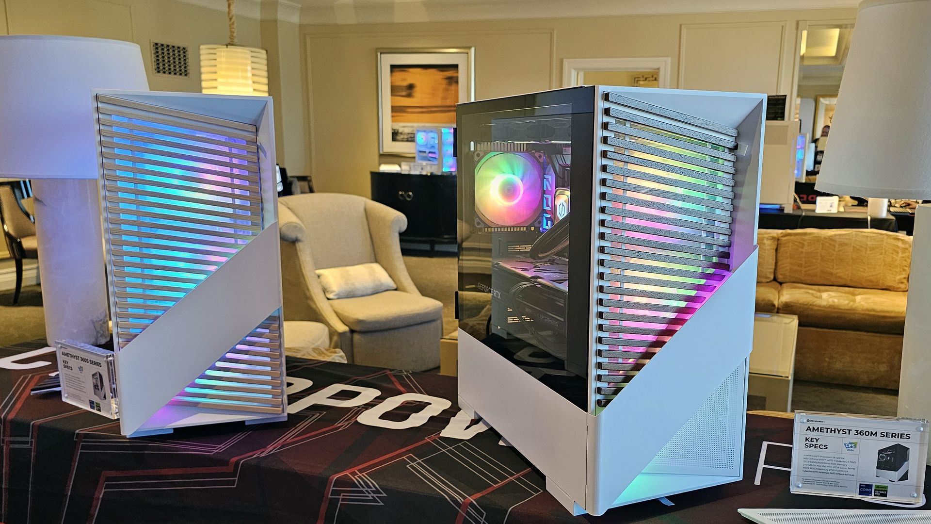 CyberPowerPC combines aggressive styling, RGB, and wood accents with ...