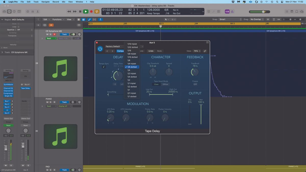 How to create stereo spin delays in Logic Pro | MusicRadar