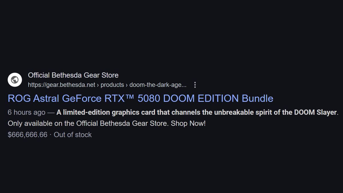 Asus partners with Bethesda to make even pricier Doom Edition RTX 5080 ...