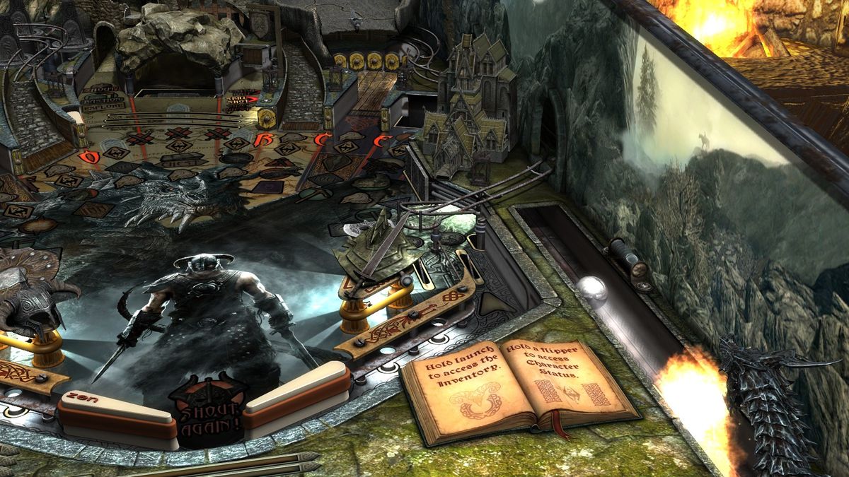 See the Skyrim, Fallout and Doom tables in this Bethesda Pinball video ...