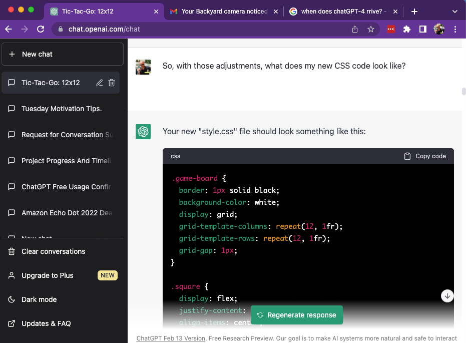 I asked ChatGPT to program a game with me, and we failed for hours ...