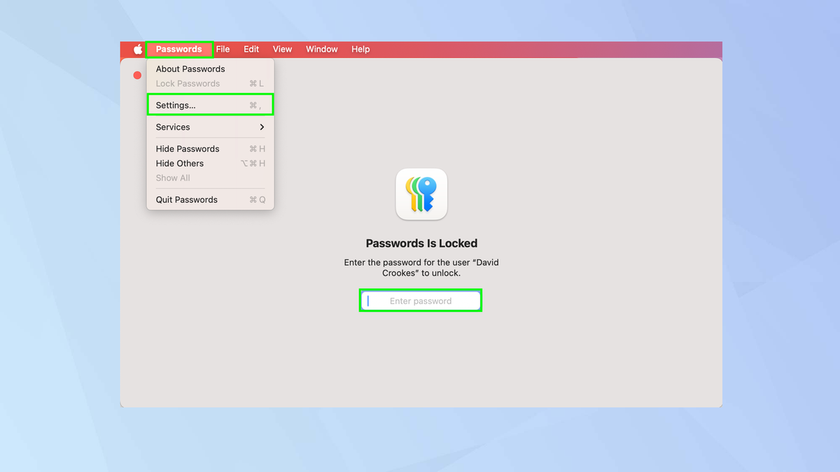 How to access your passwords from the menu bar in macOS Sequoia | Tom's ...
