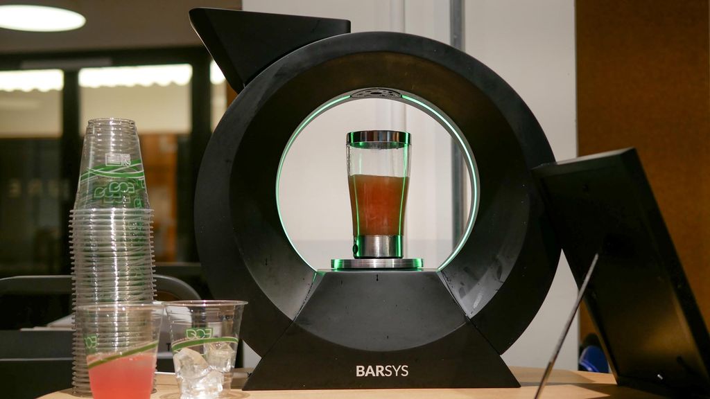 We used this automated bartender machine to mix cocktails for a happy ...