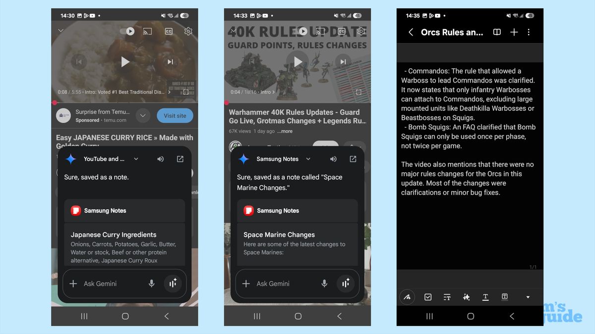 I tested the Samsung Galaxy S25's Gemini cross-app actions — here’s ...