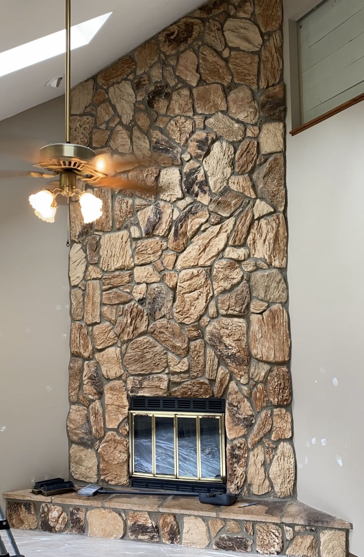 How to over-grout a stone fireplace – an easy DIY | Real Homes