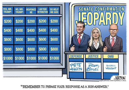 5 Senate-approved cartoons on the Trump confirmation hearings | The Week
