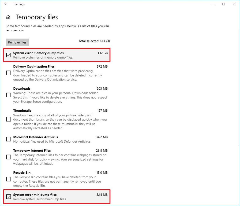 How to clear system error memory dump files on Windows 10 | Windows Central