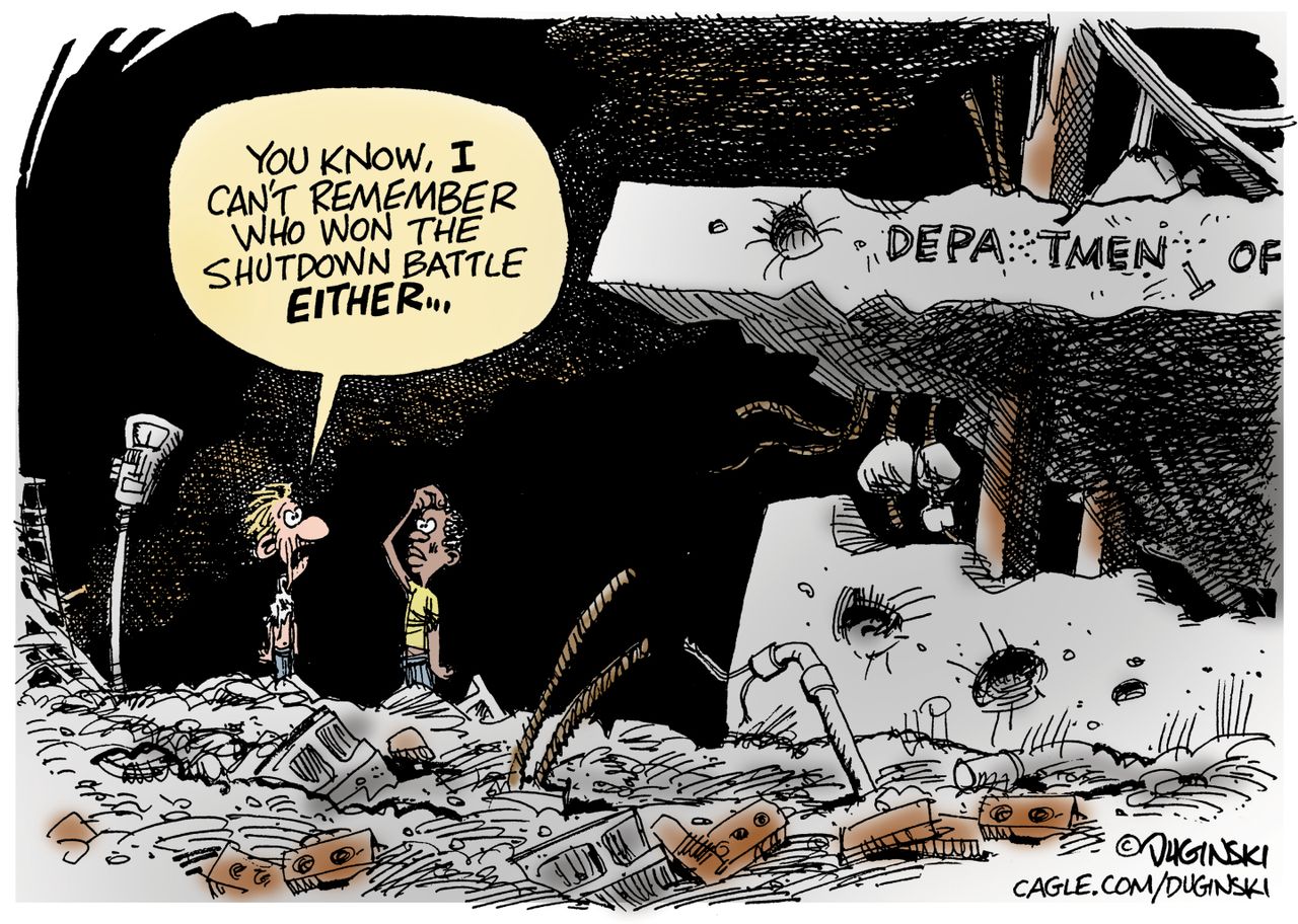 5 drawn-out political cartoons about the government shutdown | The Week