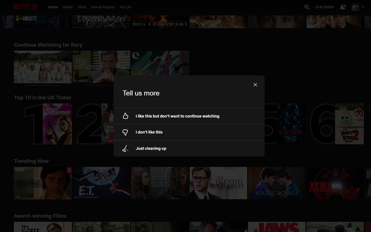 Here's how to delete Netflix history | Tom's Guide