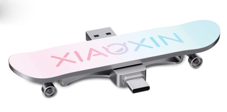 This AMD-branded finger skateboard flash drive slides into your USB ...