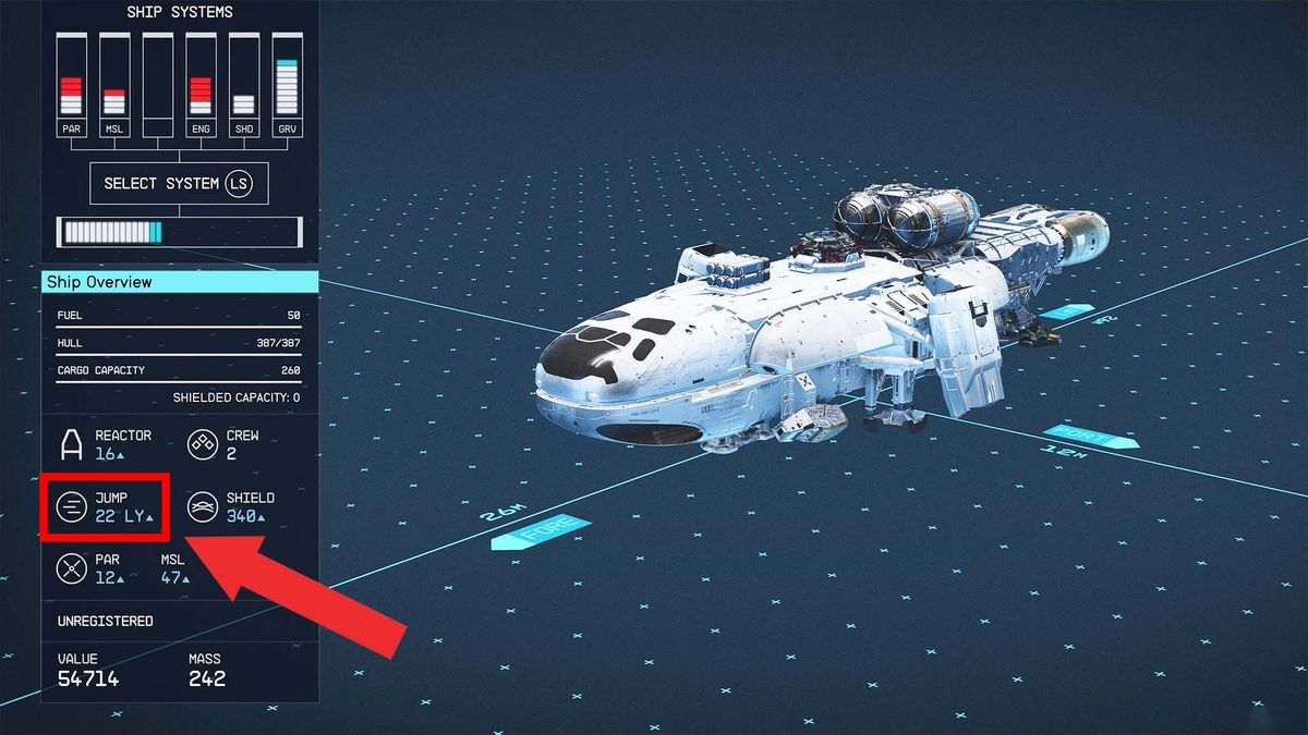 Starfield: How to get a ship with 21LY Grav Jump range | Windows Central