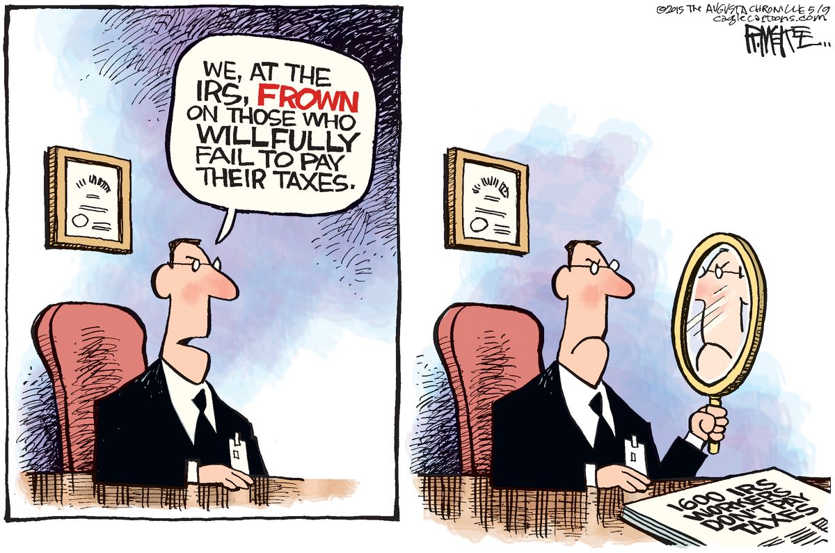 Editorial cartoon U.S. IRS workers | The Week