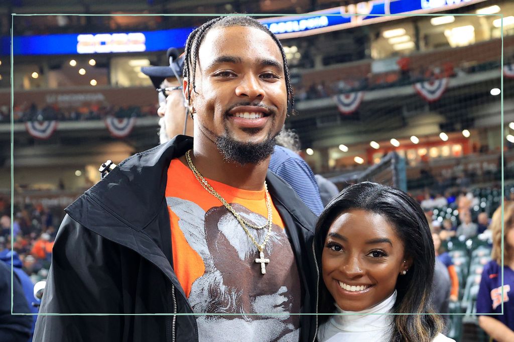 Simone Biles marries fiancé Jonathan Owens after meeting on dating app ...