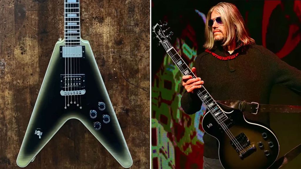 Adam Jones' Gibson Flying V designed with Kirk Hammett, Richie Faulkner ...