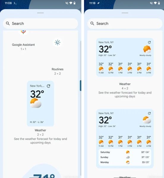 Google app preparing to bring 3 new info-packed weather widgets ...