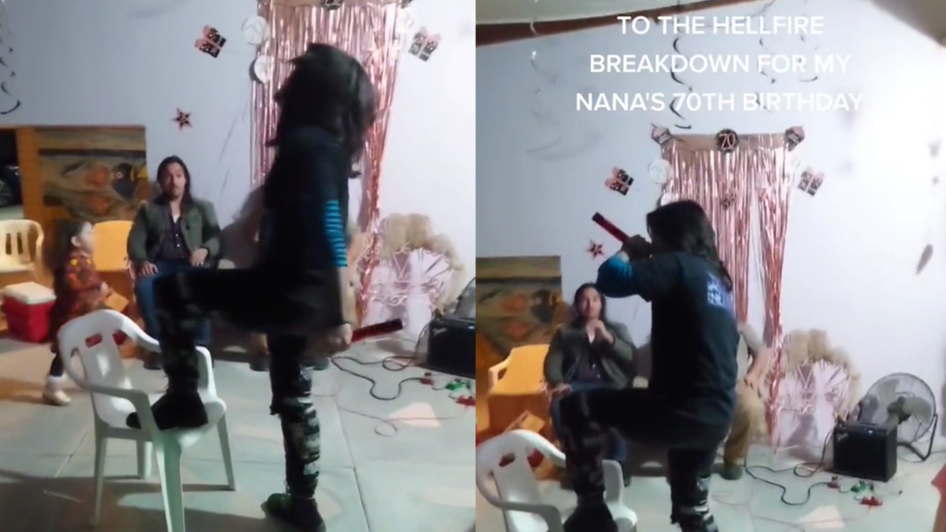 Metalhead performs Lorna Shore's To The Hellfire at his nan's party ...