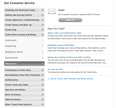 Daily Tip: how to contact iTunes support with billing and account ...