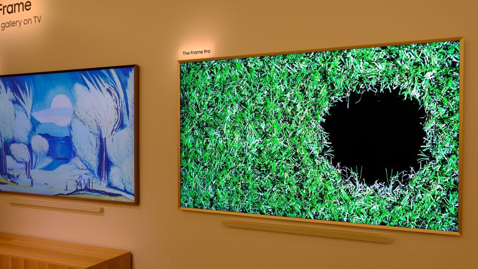 I saw Samsung's new The Frame Pro mini-LED TV, and it's whole new work ...