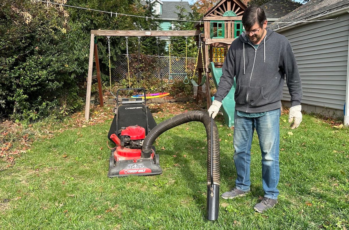 I've been using this leaf vacuum in my yard — and it's a game changer ...