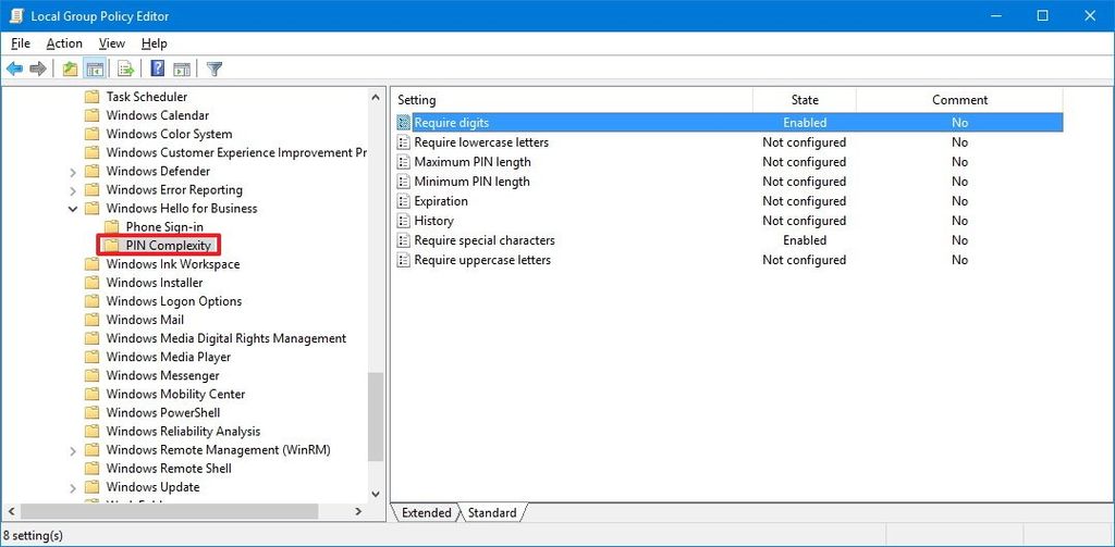 How to enable PIN complexity on Windows 10 | Windows Central