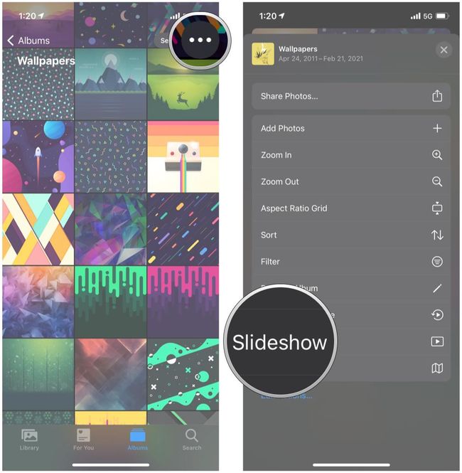 How to use the Photos app for slideshows, setting wallpaper, and ...