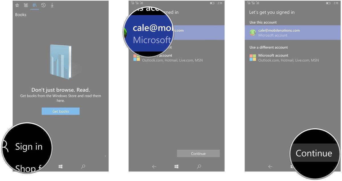 How to buy and read e-books in Windows 10 Mobile Creators Update ...