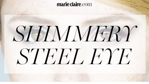 Makeup How-To: Shimmery Steel Eye | Marie Claire