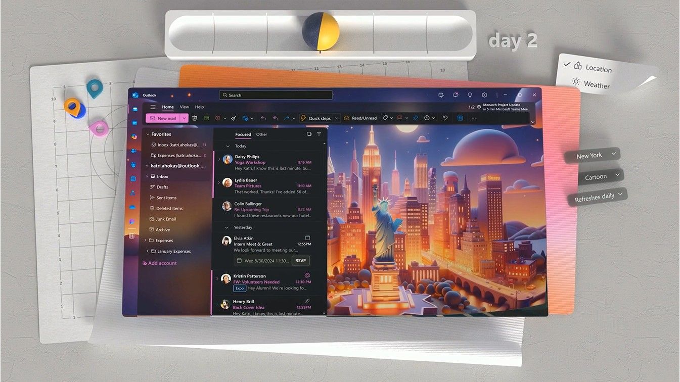 Outlook now supports AI generated themes, but only if you pay for it ...