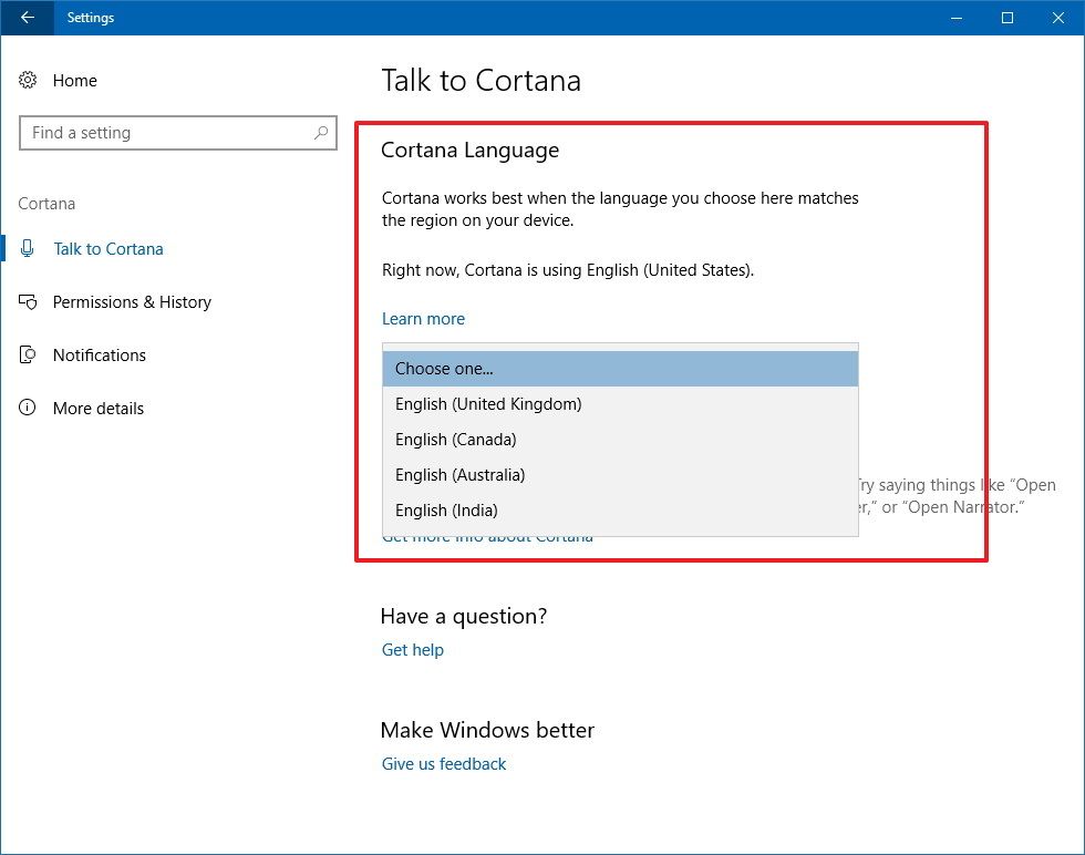 How to manage Cortana settings on the Windows 10 Fall Creators Update ...