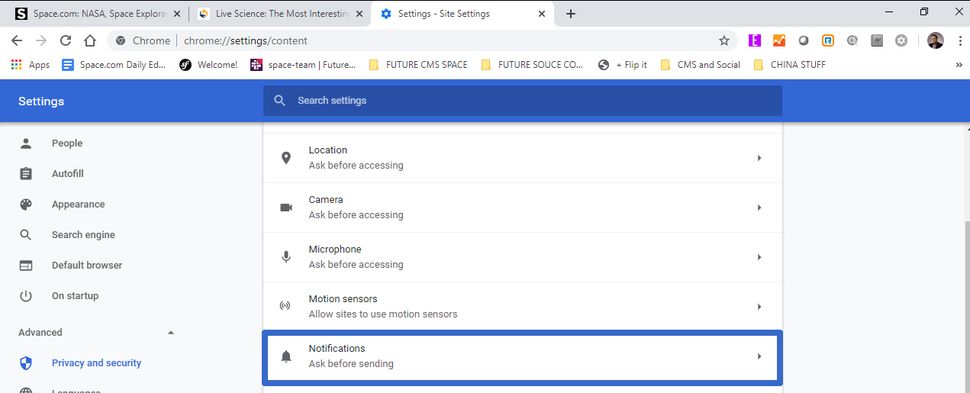 How to turn off web notifications for Google Chrome and macOS | Space