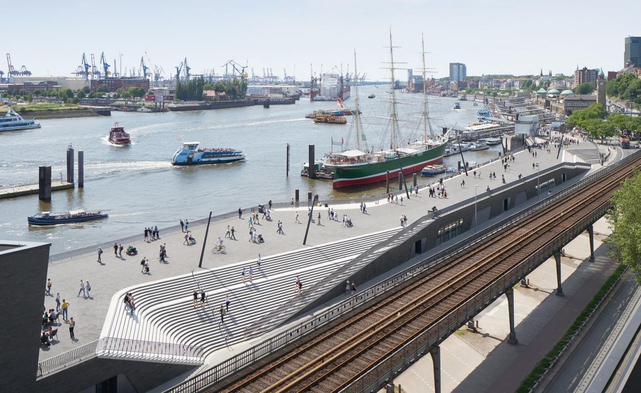 Zaha Hadid Architects’ flood barrier promenade in Hamburg | Wallpaper*