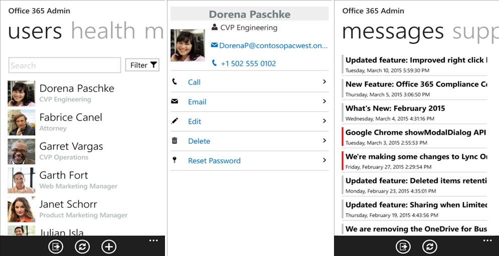 The Office 365 Admin app hits version 2.0 today for Windows Phone ...