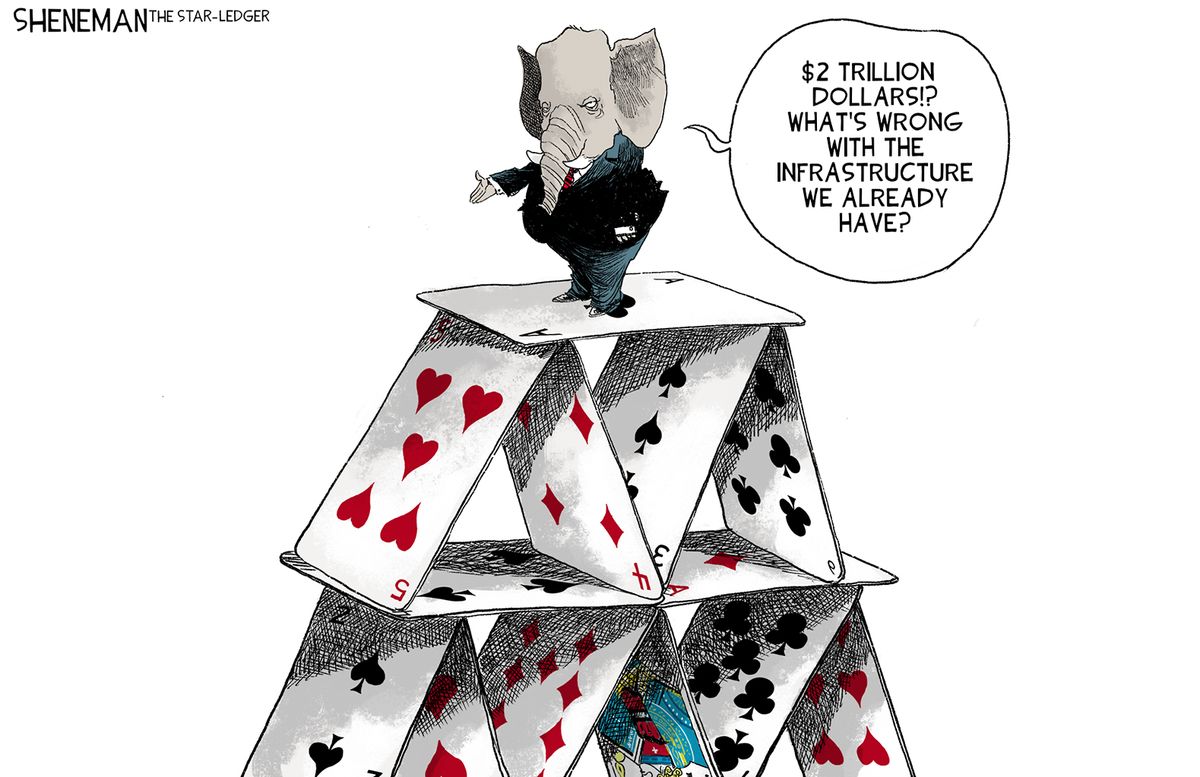 Political Cartoon U.S. gop biden infrastructure | The Week