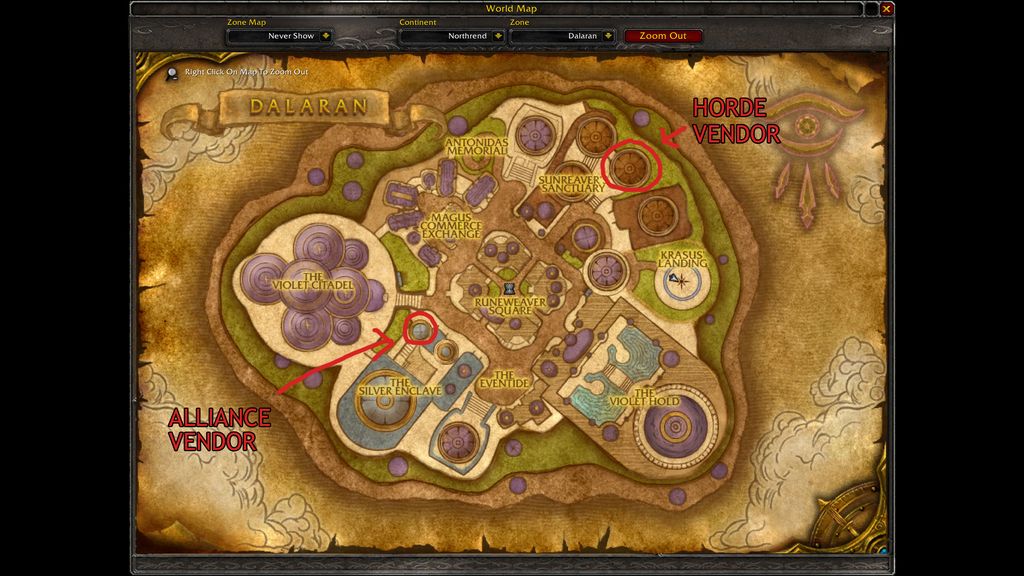 WotLK Classic Sidereal Essence vendor location | PC Gamer