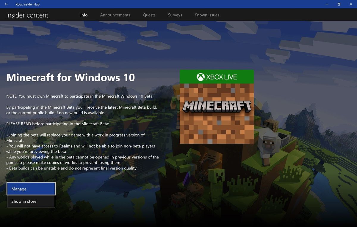 How to join the betas for Minecraft: Bedrock Edition | Windows Central