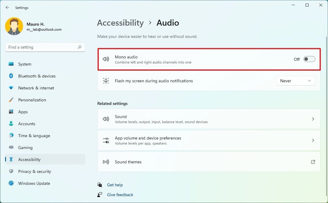 How to enable mono audio on Windows 11 | Windows Central