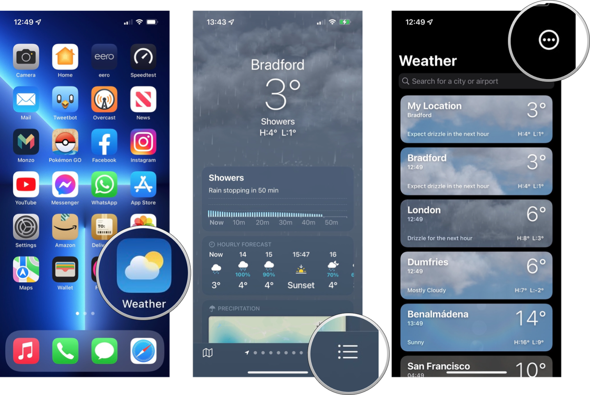 How to get real-time precipitation alerts in the Weather app for iPhone ...