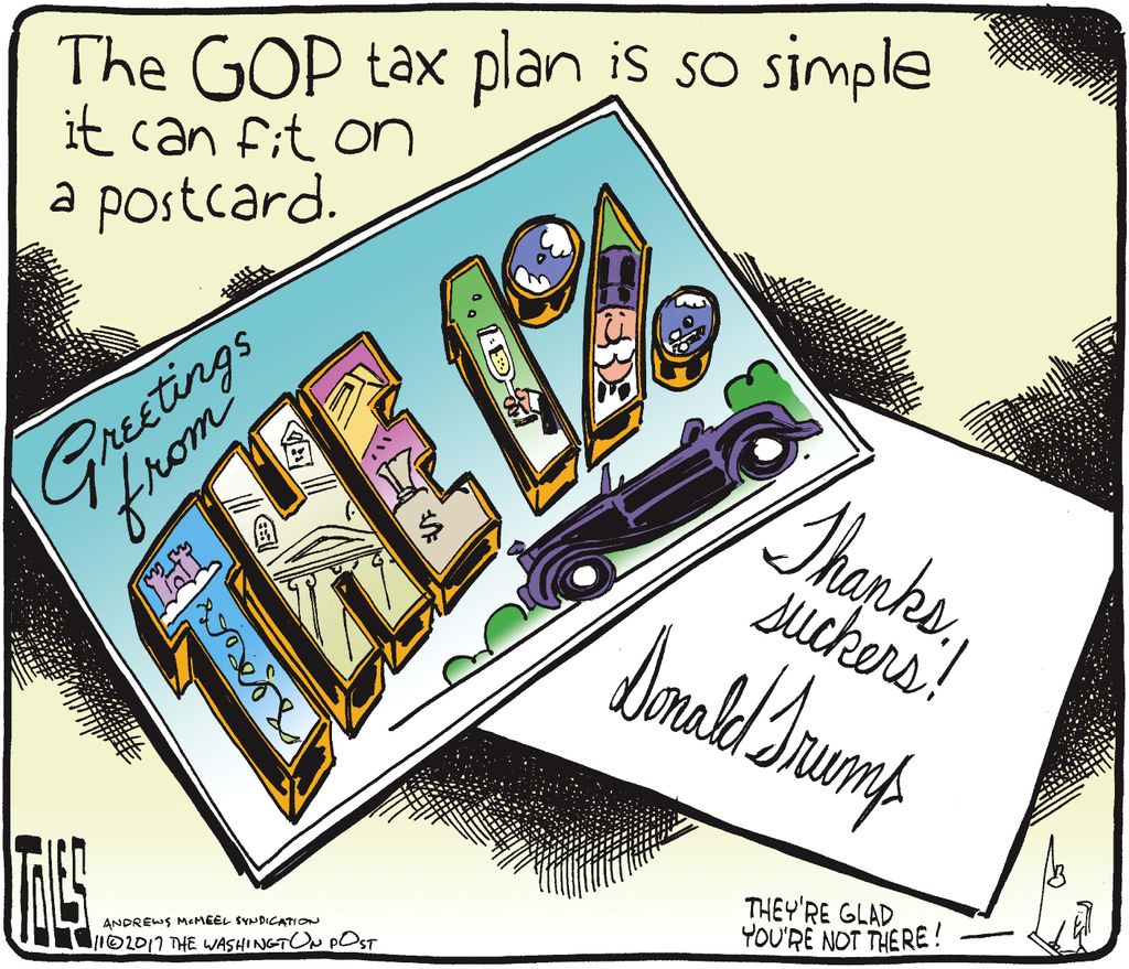 Political cartoon U.S. GOP tax plan | The Week